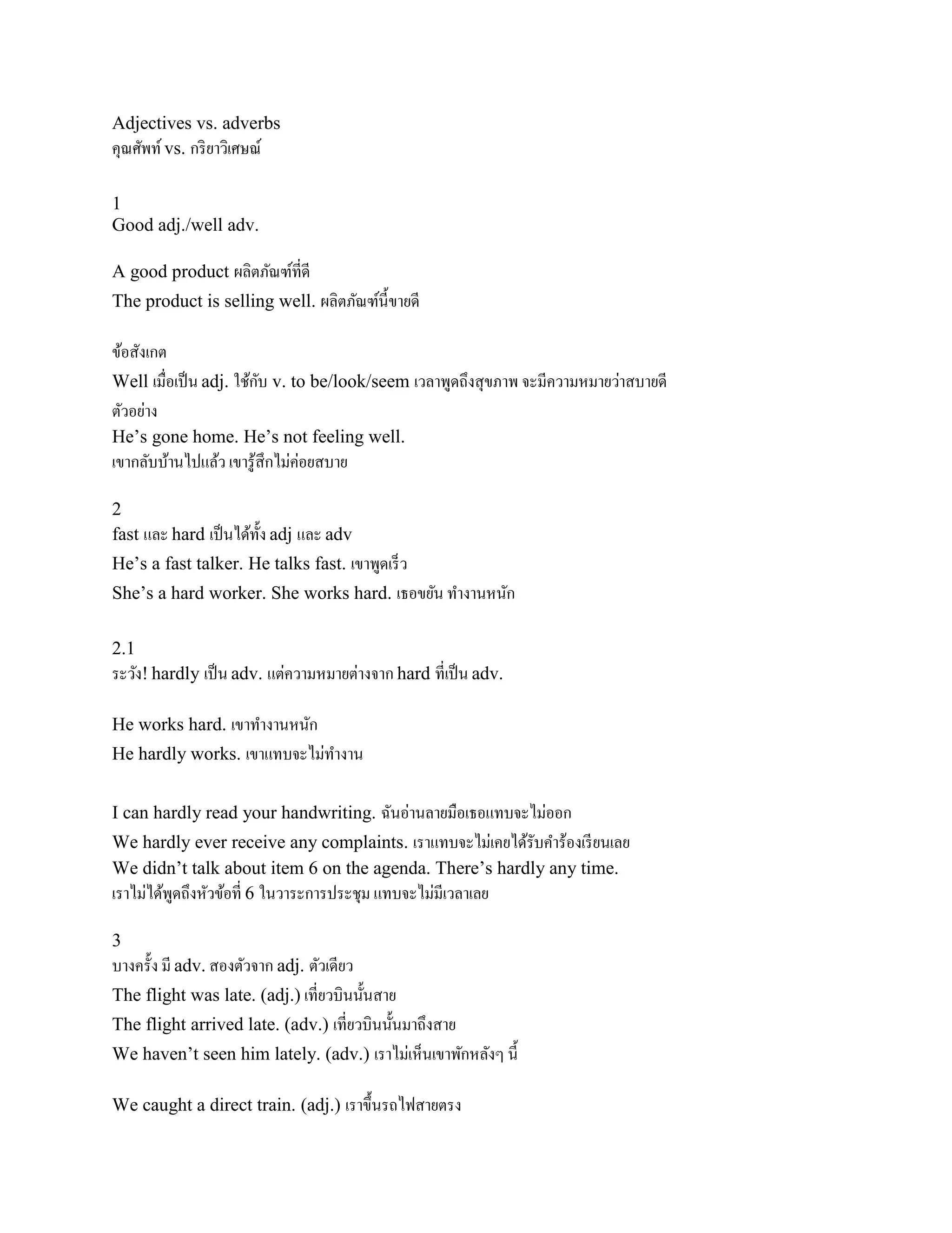 Adjectives vs. Adverbs | PPT