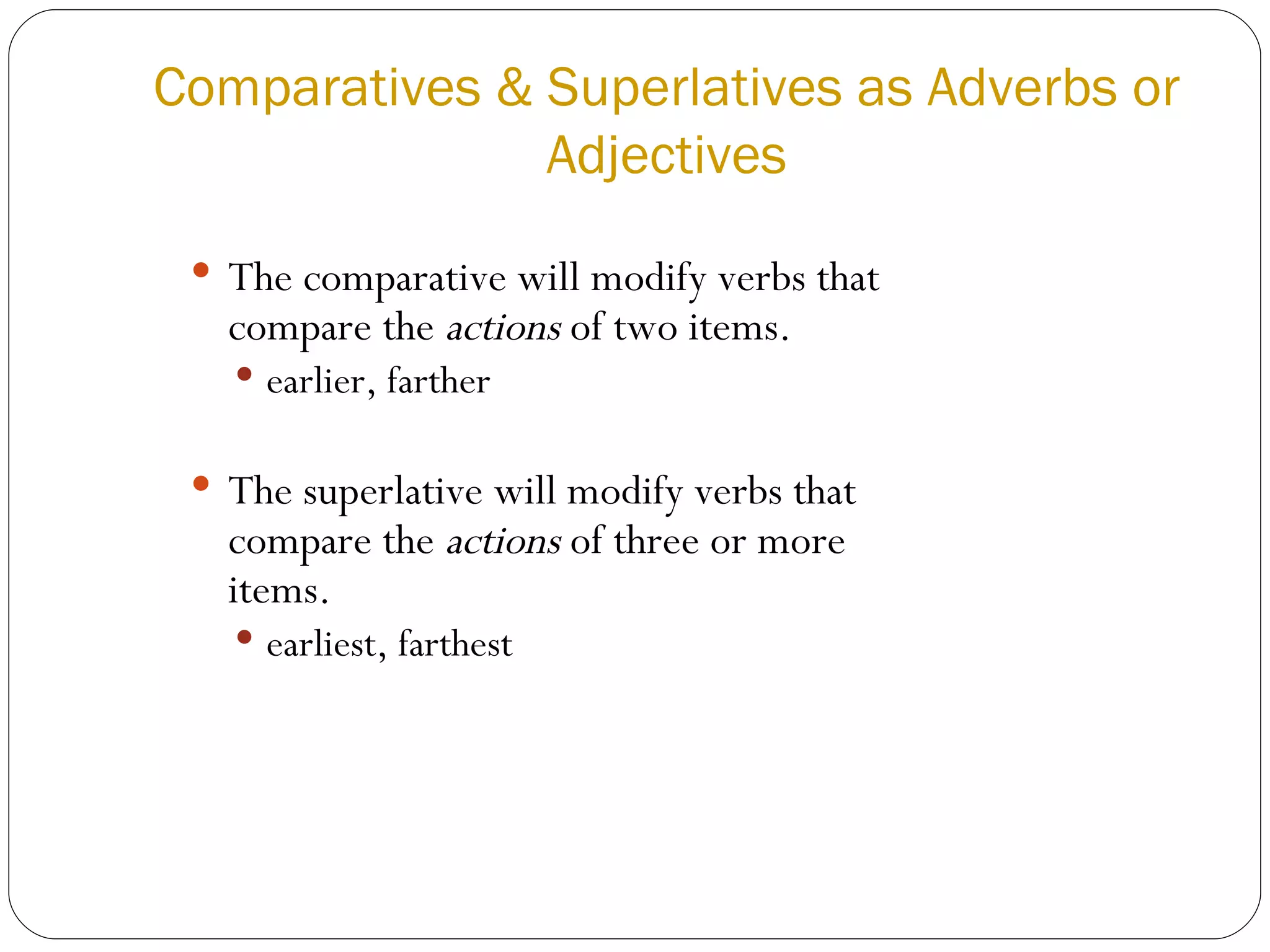 Adjectives V Sadverbs | PPT