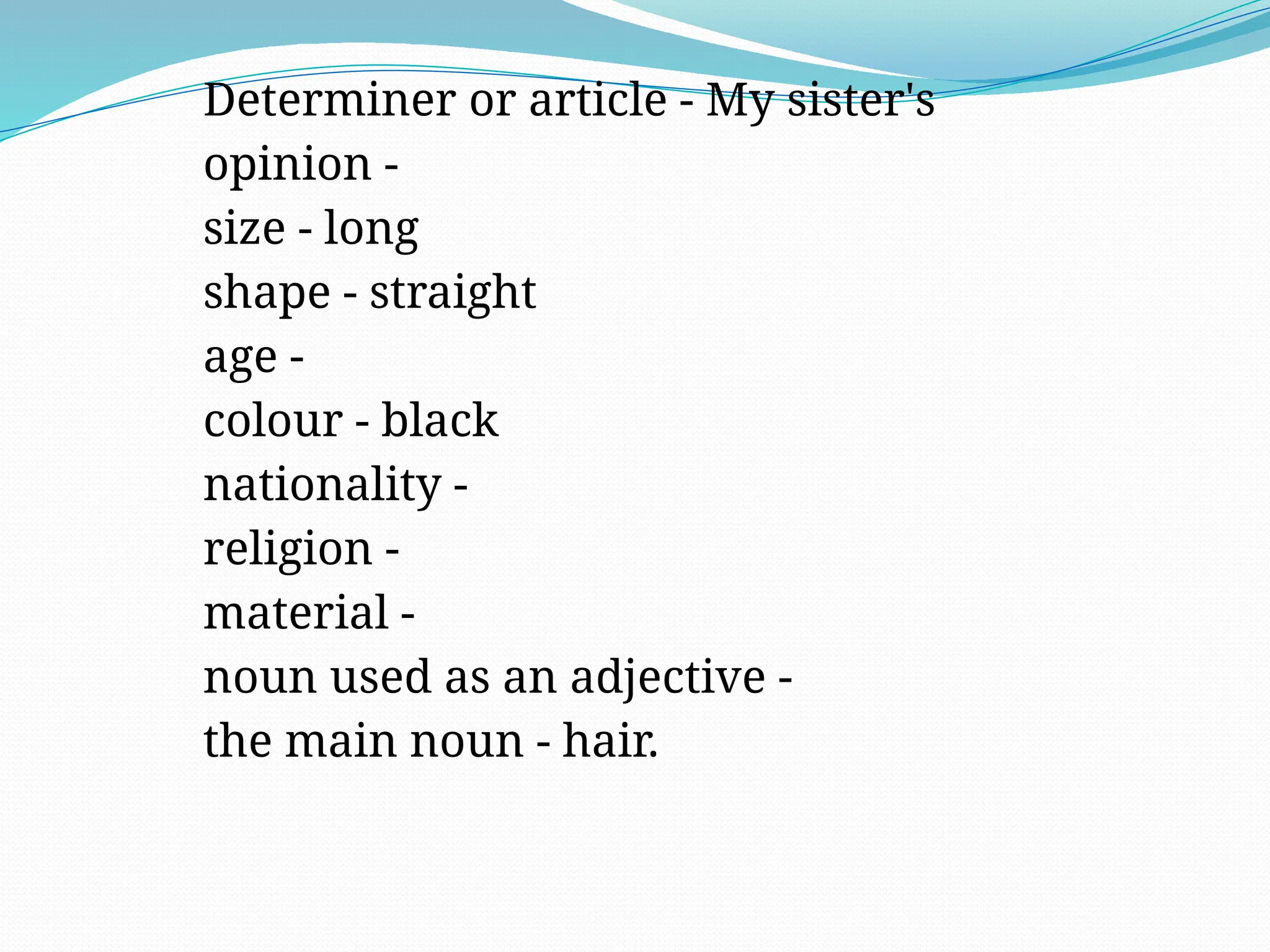 Handouts for Adjectives Word Order Test.pptx