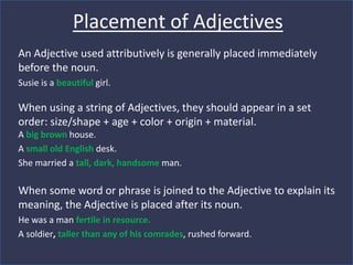 Tips on Using Adjectives | PPTX