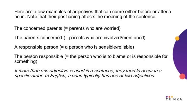 Adjective Word Order | PPT