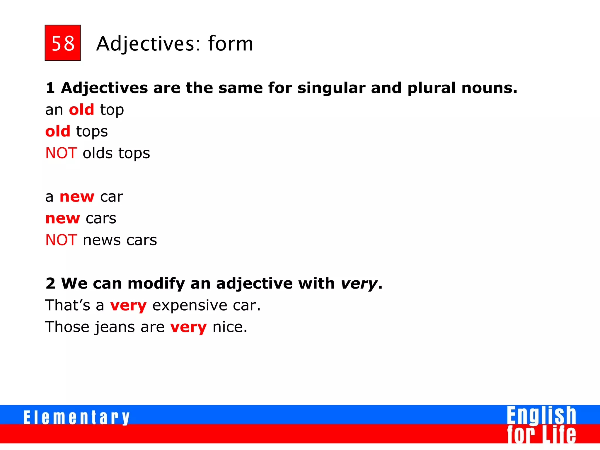 Adjetive position | PPT