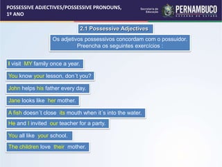 Adjetive pronoun x possessive pronoun | PPT