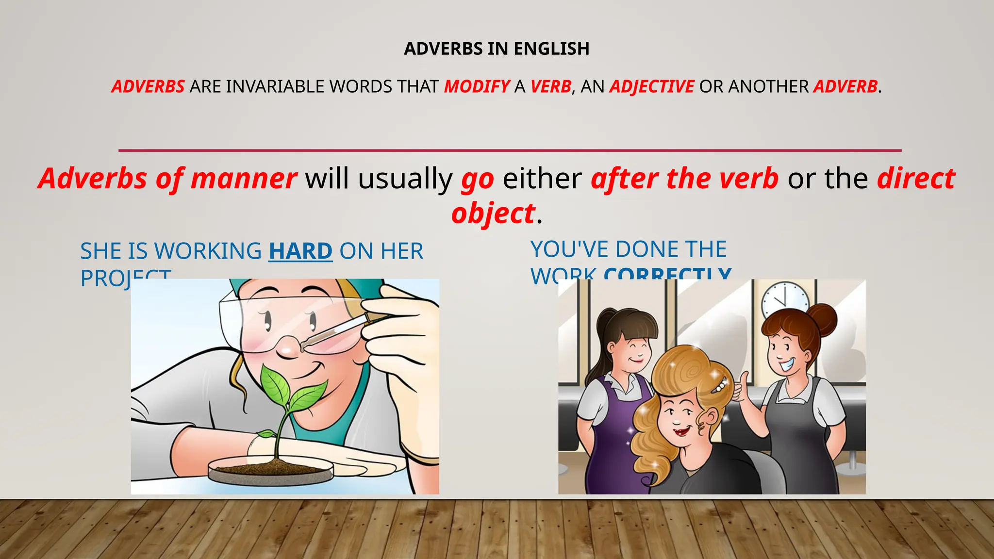 ADVERBS VERSUS ADJECTIVES GRAMMAR FOR ENGLISH AS A SECOND LANGUAGE | PPT
