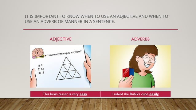 ADVERBS VERSUS ADJECTIVES GRAMMAR FOR ENGLISH AS A SECOND LANGUAGE | PPT