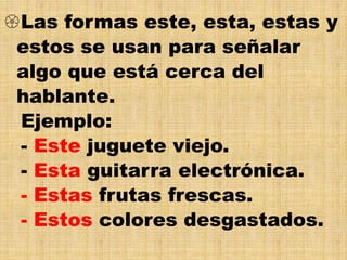 Adjetivo demostrativo | PPTX