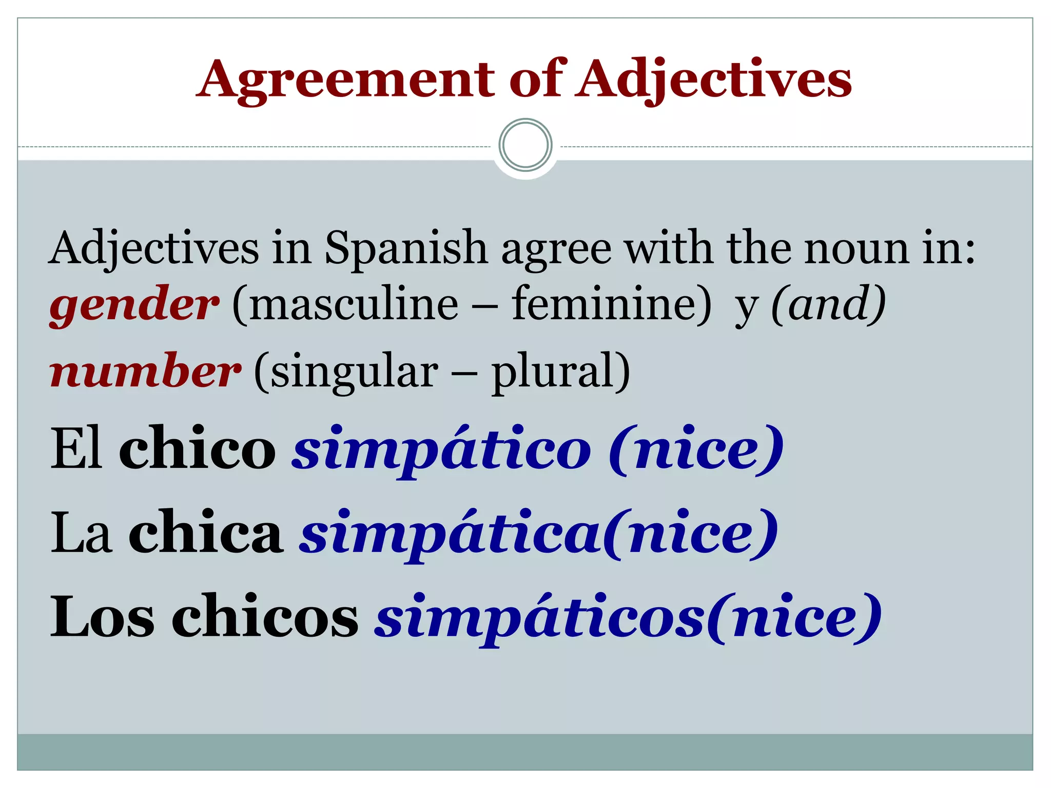 Adjetivos/Adjectives | PPTX