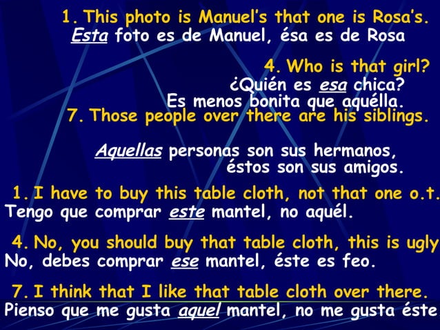 Adjetivos Demostrativos | PPT