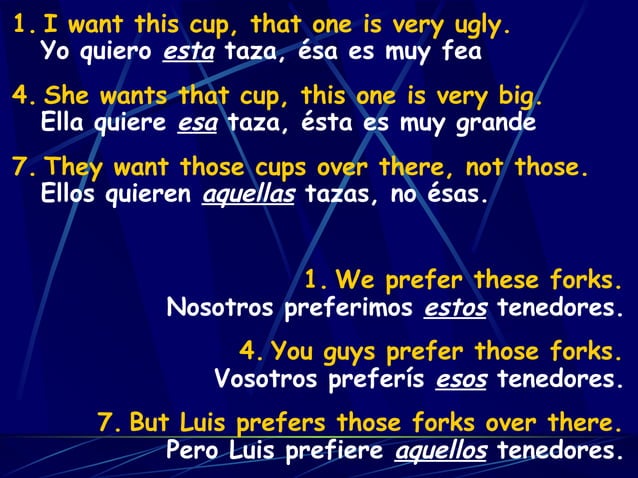 Adjetivos Demostrativos | PPT