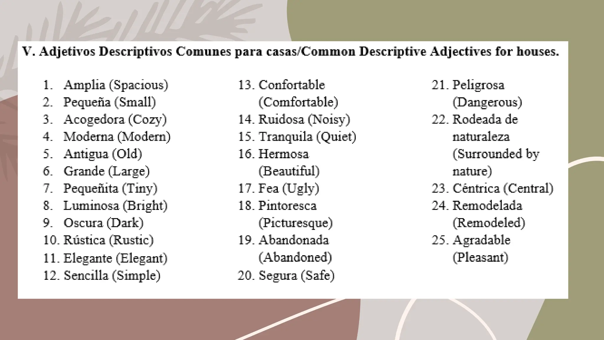 Adjetivos Descriptivos in Spanish. Adjetivos descriptivos.pptx