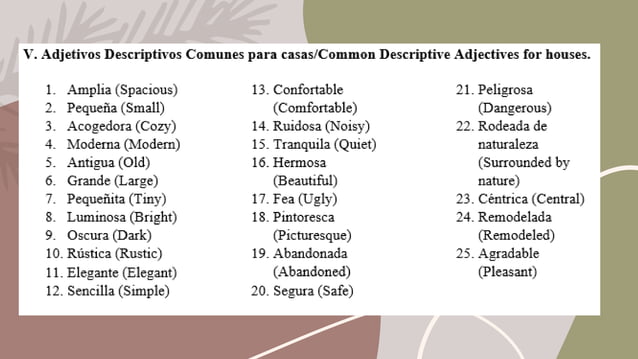 Adjetivos Descriptivos in Spanish. Adjetivos descriptivos.pptx