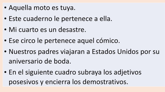 Adjetivos posesivos practica | PPT