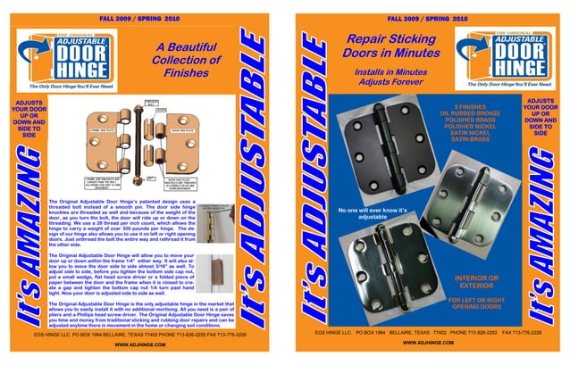 Adjustable Door Hinge Brochure | PPT