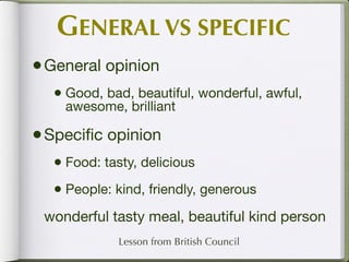 Order of Adjectives | KEY