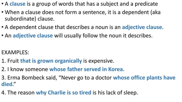 Adj phrases&adjclausesgrade8 | PPTX