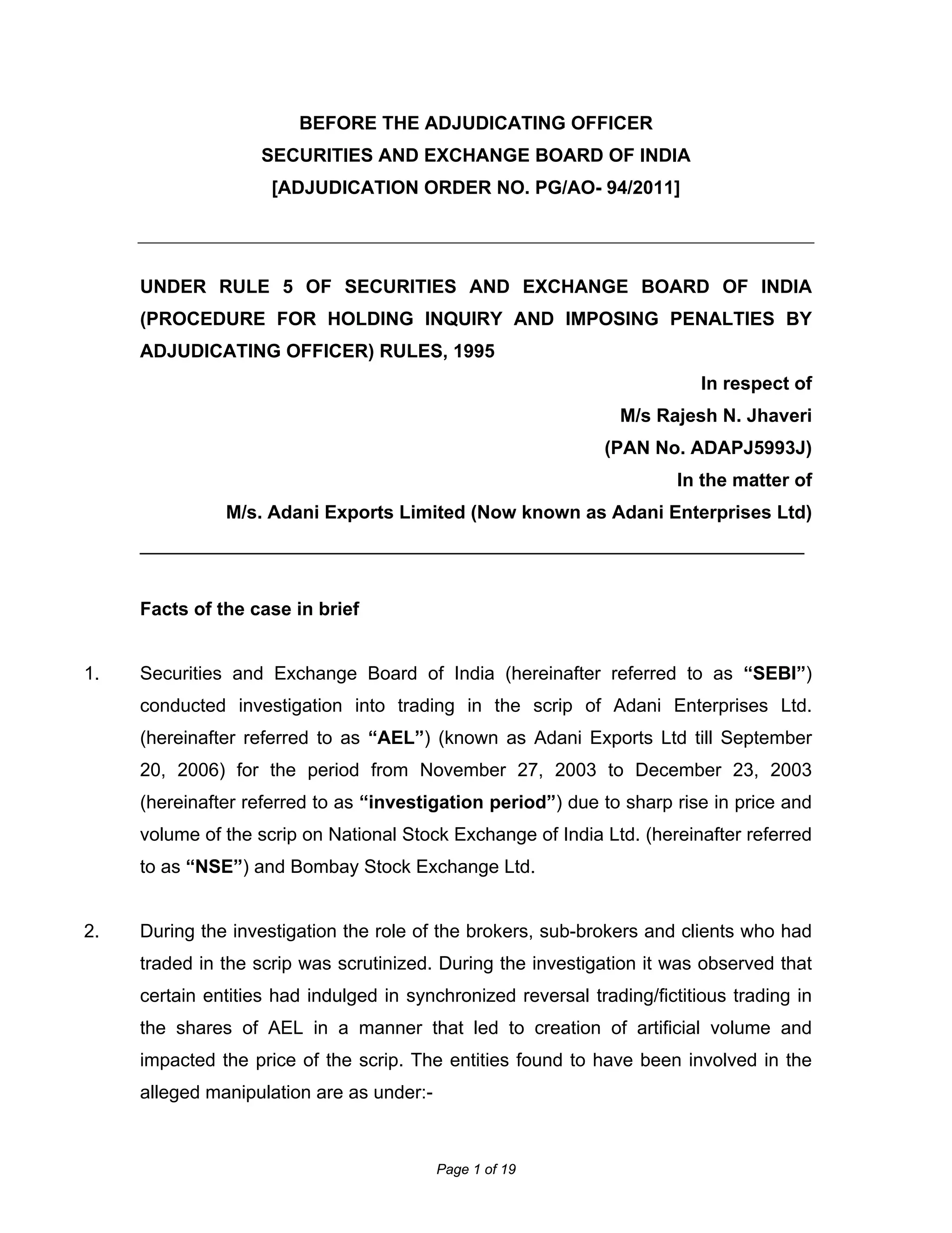 Adjudication Order in respect of Ms. Rajesh Jhaveri.pdf