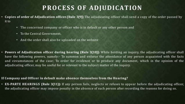 Adjudication Orders by ROCs and RDs_PPT.pptx | Credit Cards | Personal Debt