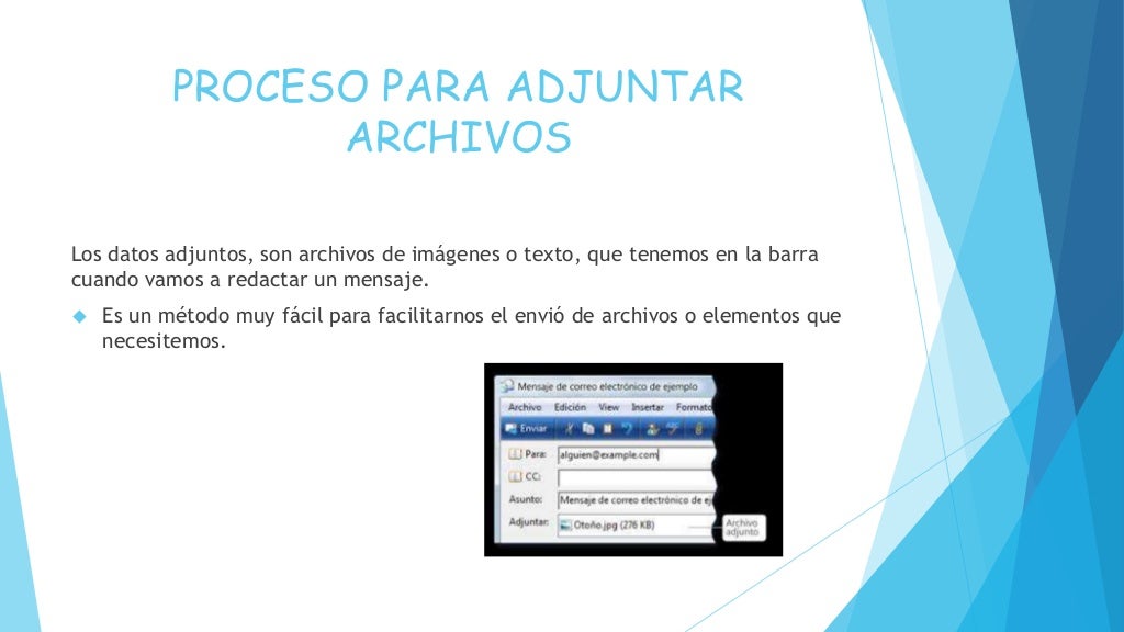 Pasos para adjuntar archivos