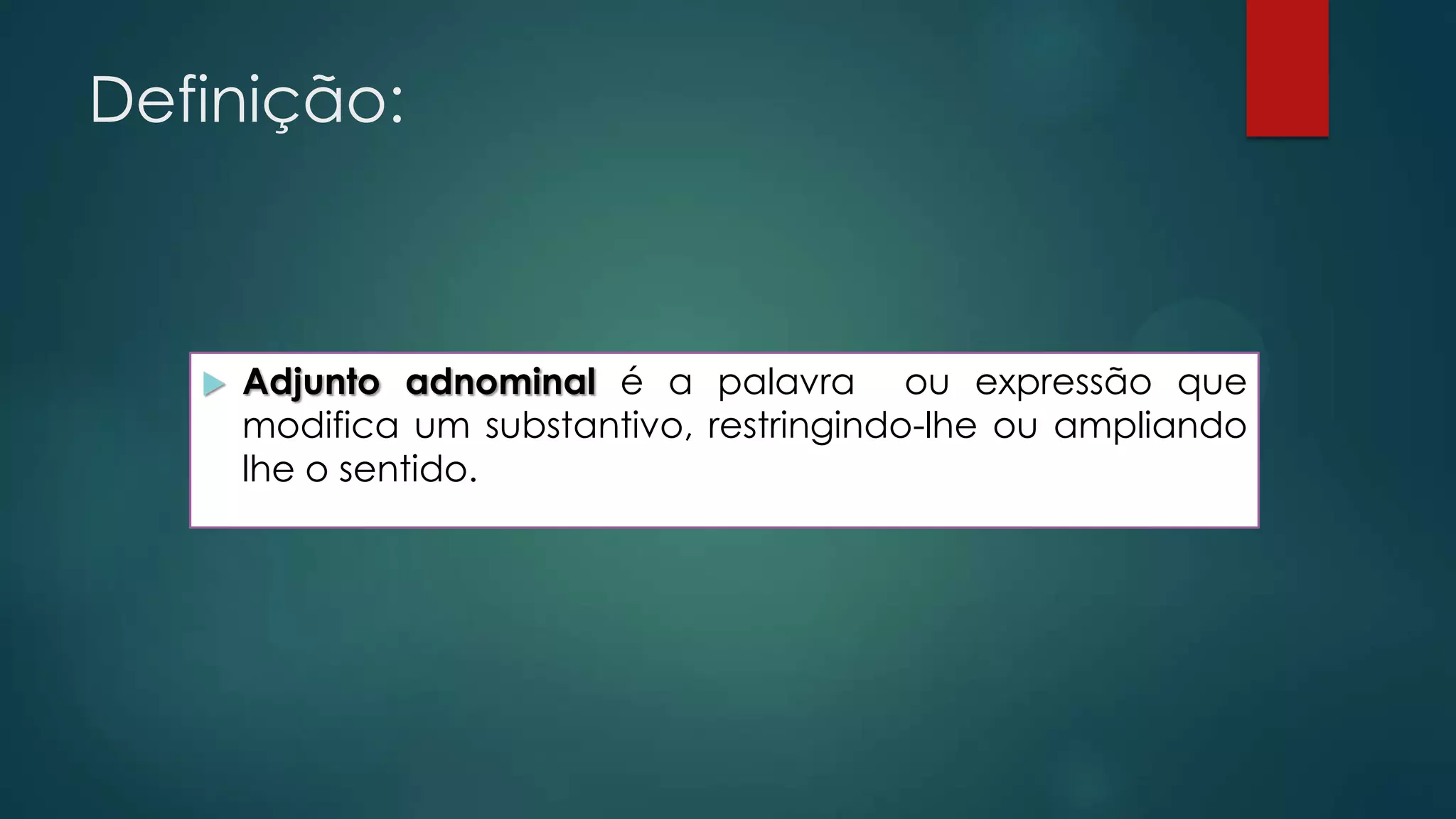 Adjunto adnominal | PPTX