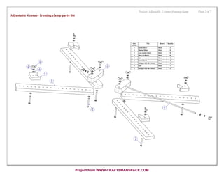Adjustable 4 corner framing clamp plan | PDF