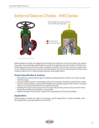 Adjustable Chokes, Adjustable Chokes Oilfield Equipment - WOM Group | PDF