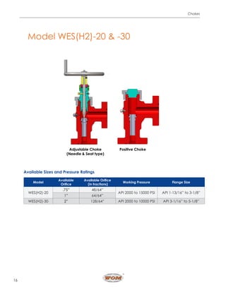 Adjustable Chokes, Adjustable Chokes Oilfield Equipment - WOM Group | PDF