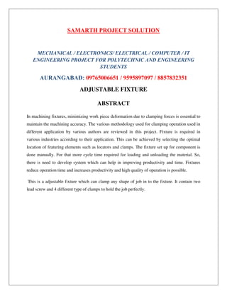 Adjustable fixture | PDF