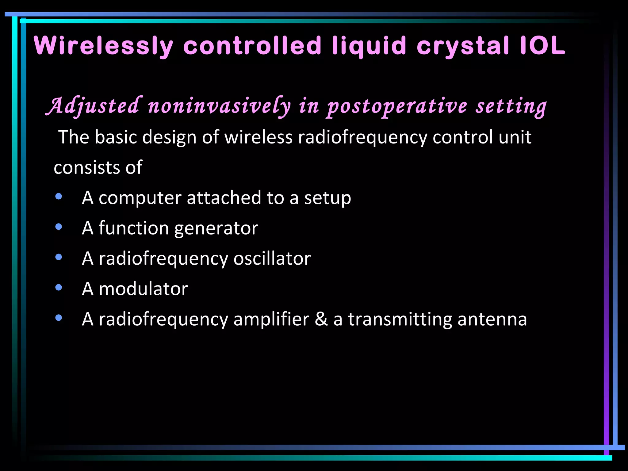 Adjustable intraocular lens power | PPT