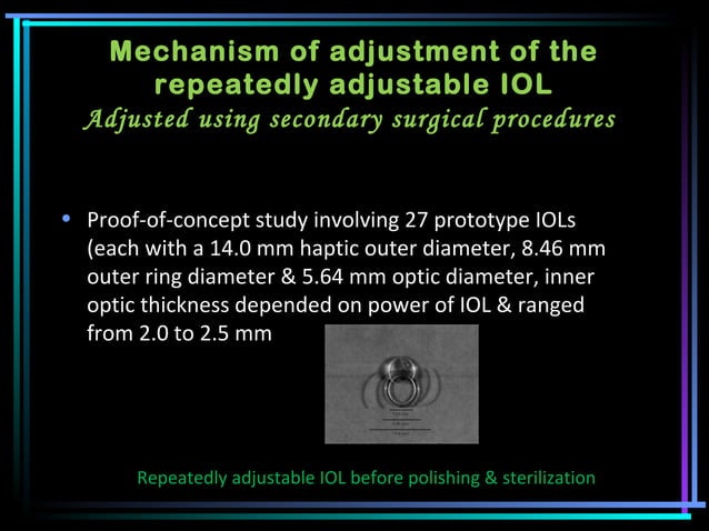 Adjustable intraocular lens power | PPT