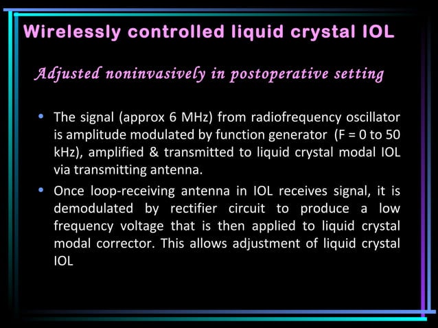 Adjustable intraocular lens power | PPT