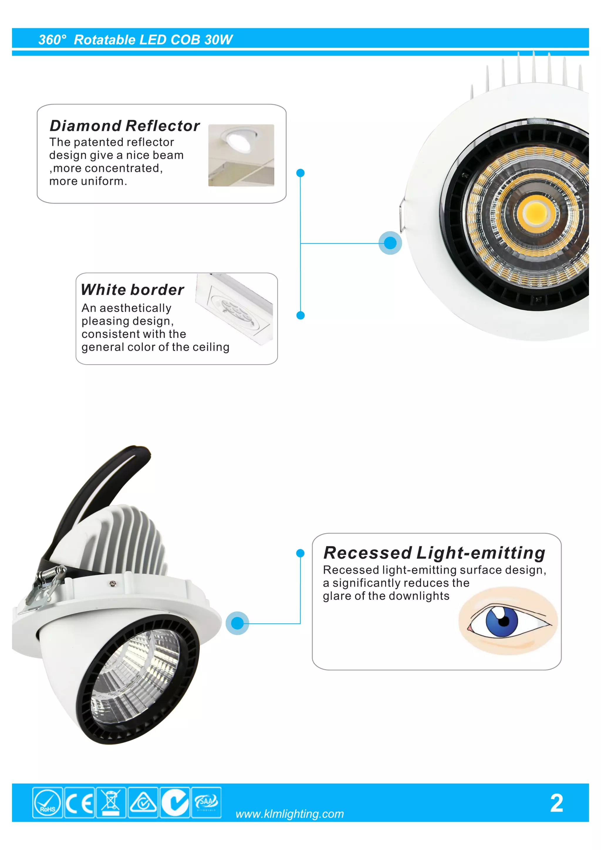 Adjustable led gimbal shop downlight | KLM LIGHTING | PDF