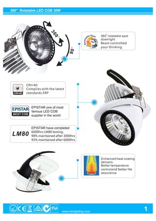 Adjustable led gimbal shop downlight | KLM LIGHTING | PDF