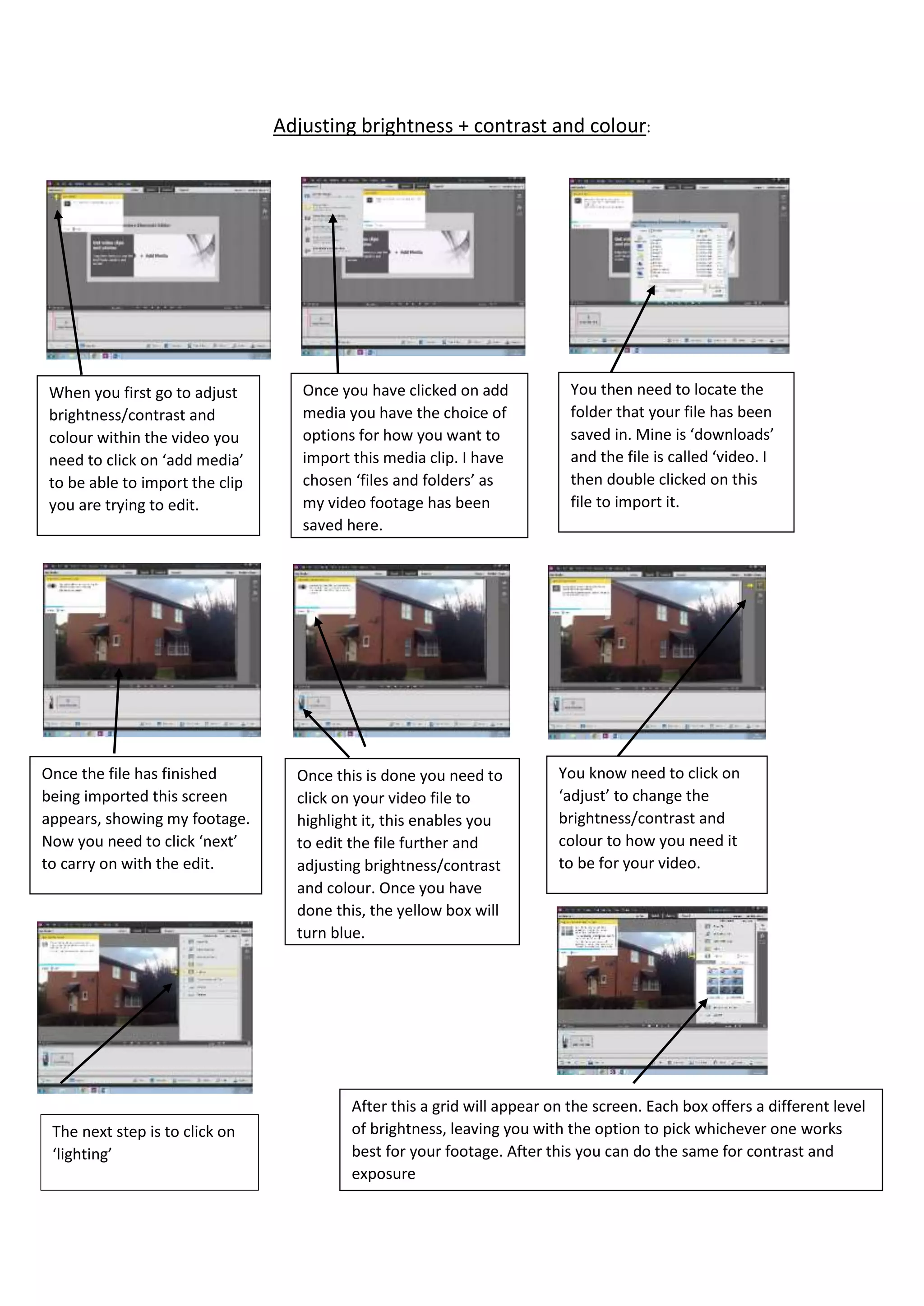 Adjusting brightness/contrast and colour | DOCX