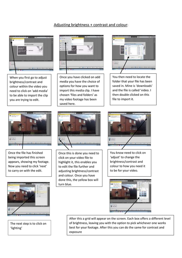 Adjusting brightness/contrast and colour | DOCX