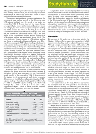 Adjusting For Patient Acuity In Measurement Of Nurse Staffing | PDF