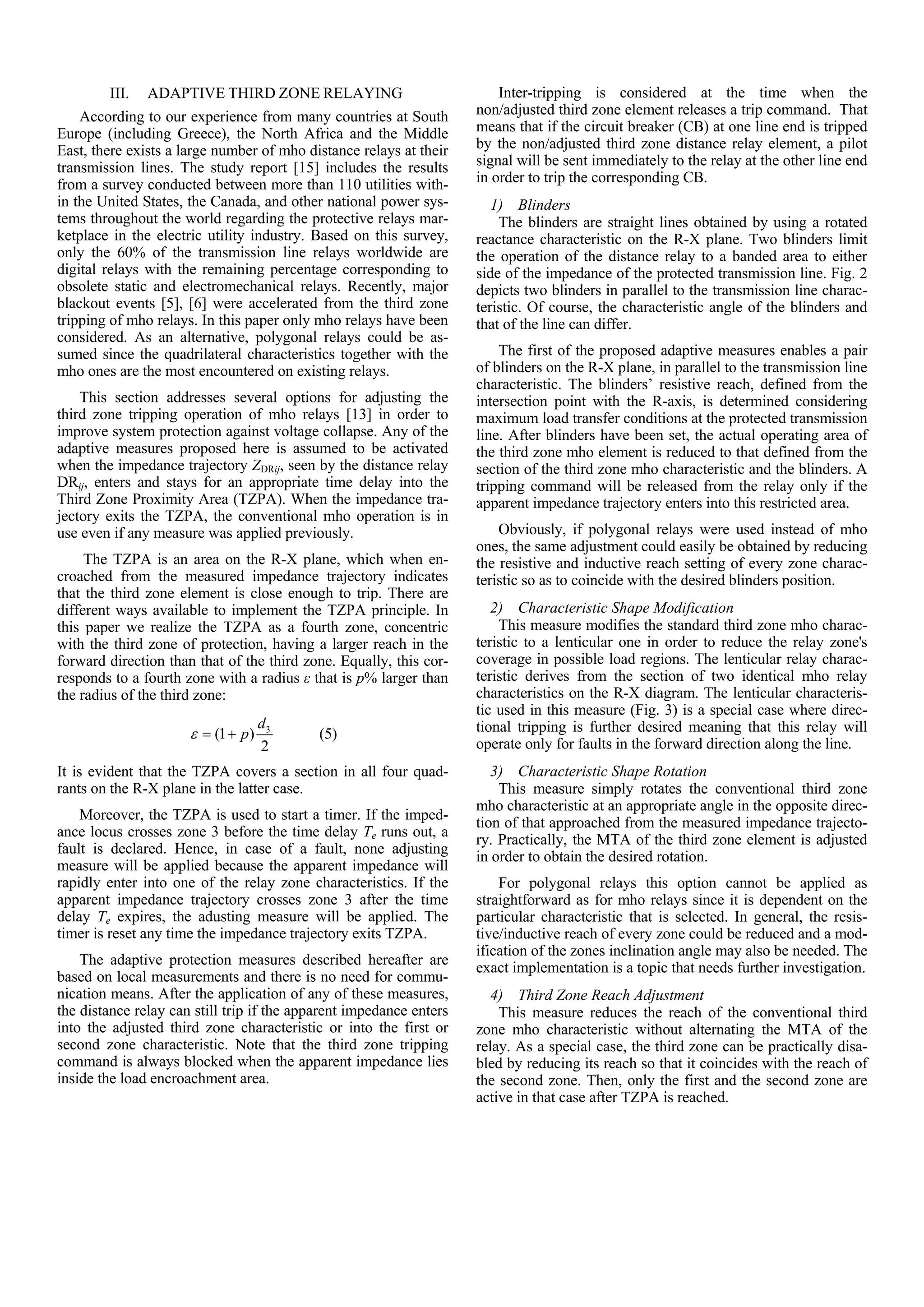 Adjusting third zone distance protection | PDF