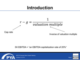 PYA Presents Adjusting Valuation Multiples at NACVA | PPTX