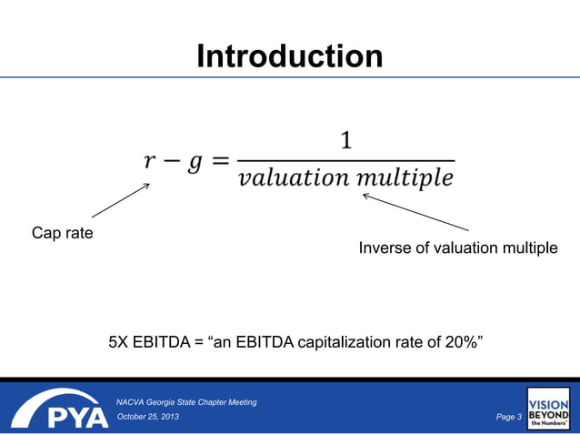 PYA Presents Adjusting Valuation Multiples at NACVA | PPT