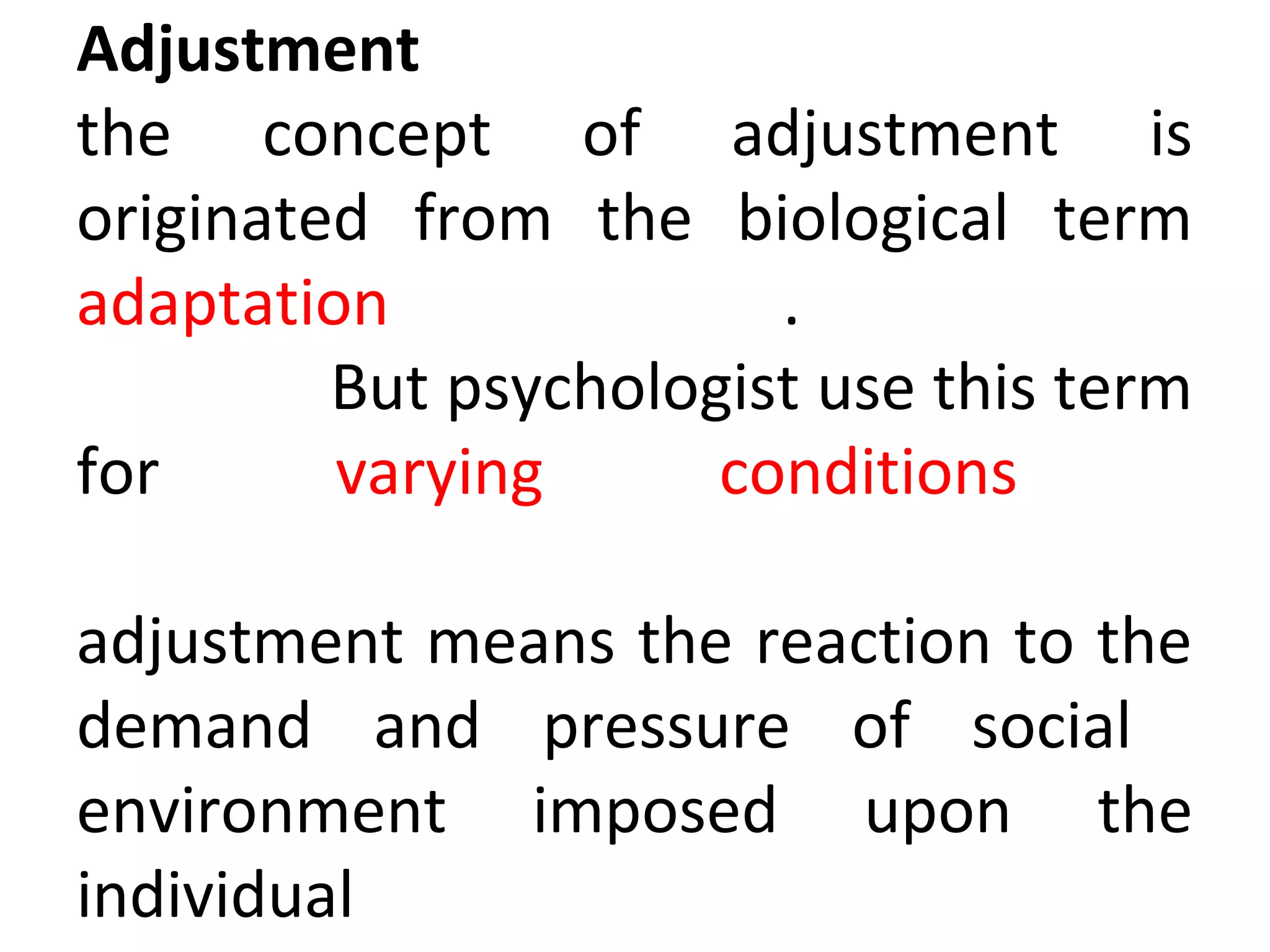 Adjustment | PPT