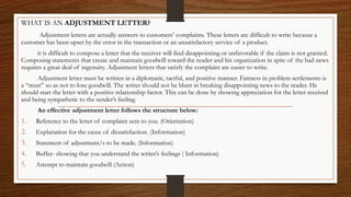Adjustment Letter | PPTX