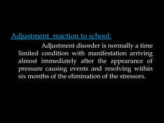 Adjustmental and learnin g disabilities | PPT