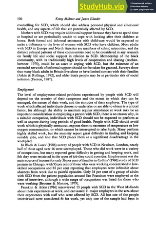 Adjustment And Coping In Adults With Sickle Cell Disease An Assessment ...