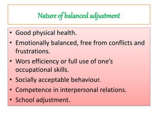 Adjustment and maladjustment | PPTX