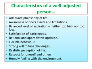 Adjustment and maladjustment | PPTX | Mental Health | Diseases and ...