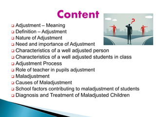 Adjustment and maladjustment | PPTX