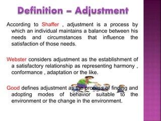 Adjustment and maladjustment | PPTX