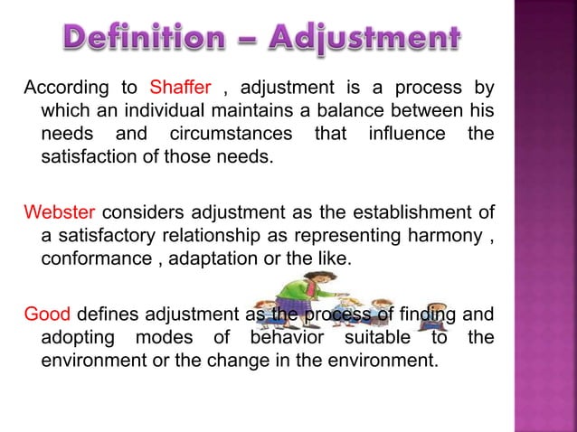Adjustment and maladjustment | PPTX