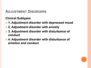 Adjustment and mood disorders | PPTX