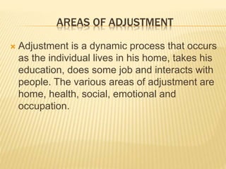Adjustment by S.Lakshmanan, Psychologist | PPTX