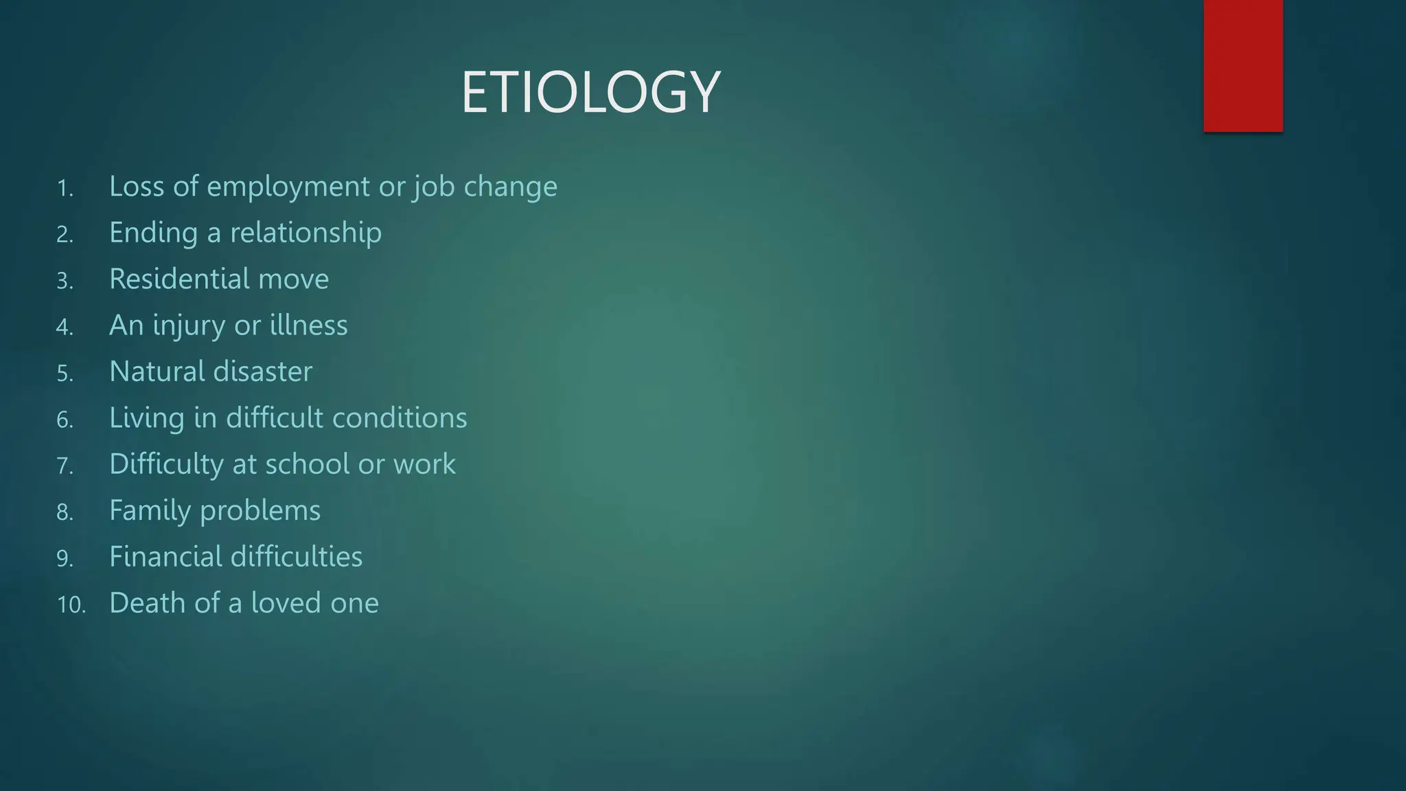ADJUSTMENT Disorder TYPES ETIOLOGY COMPLICATIONS AND TREATMENT .pptx